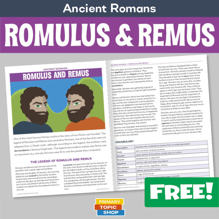 Romulus and Remus | Primary Topic Shop